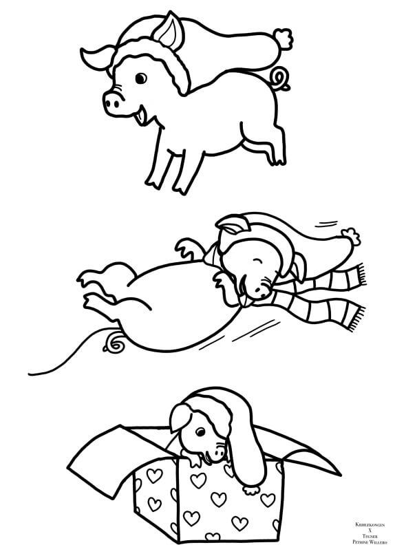 Juletegninger til gratis print - Kriblekongen juletegning jul gratis print